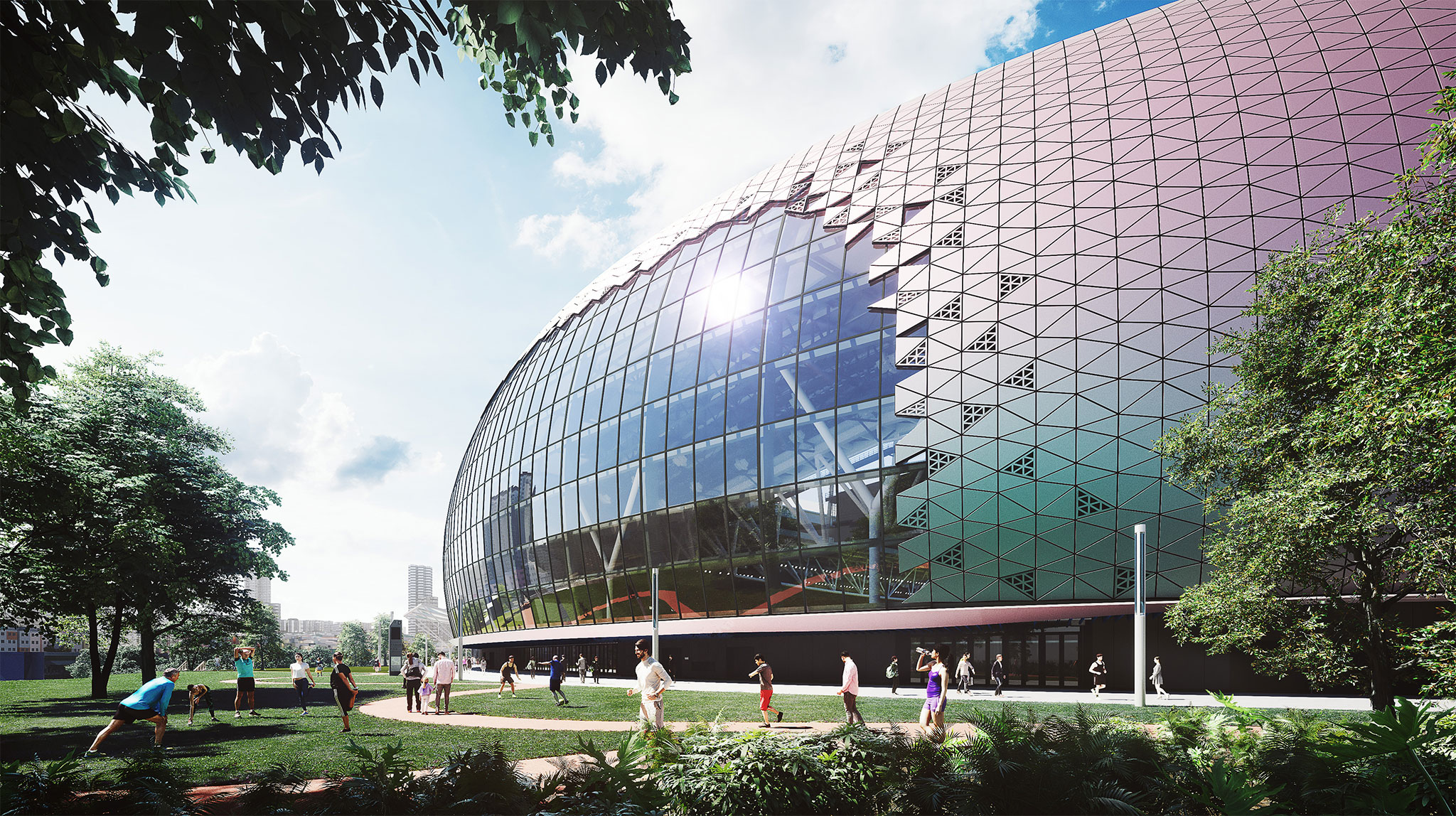 Latest renderings of Kai Tak Sports Park released | Populous