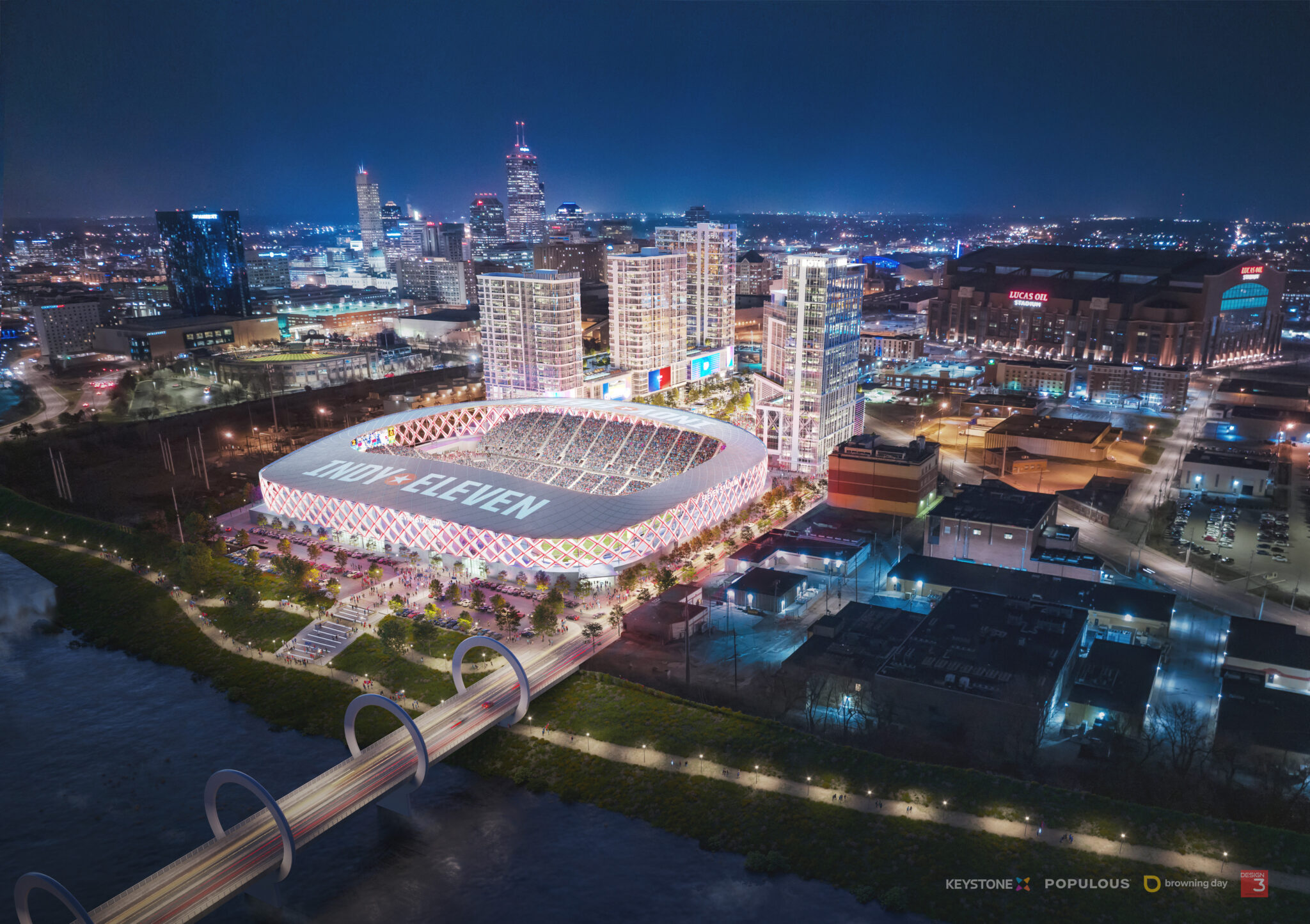 Design revealed for Indy Eleven Stadium | Populous